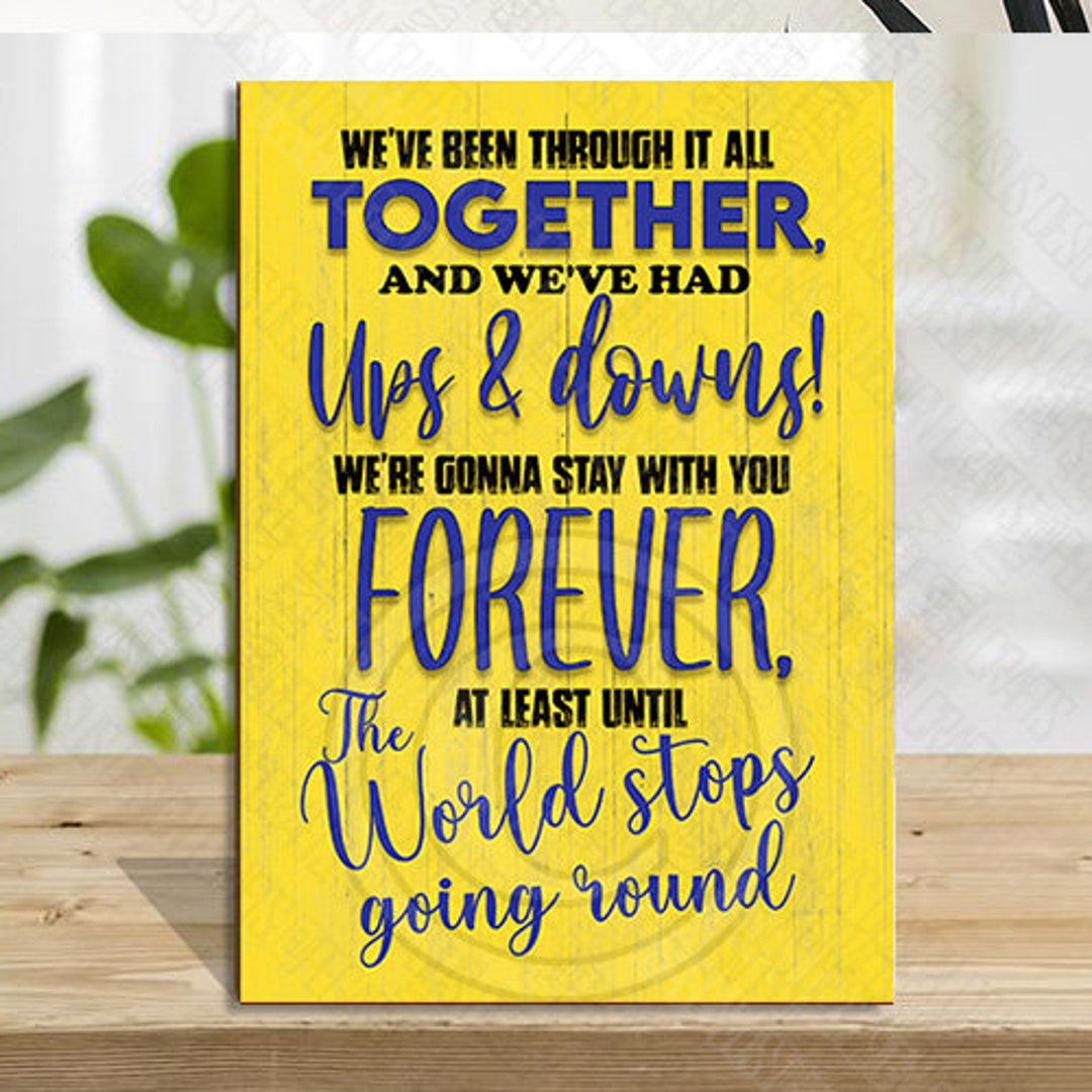 Leeds Chant ’marching on Together’ Plaque Sign Gift, Forever Leeds Utd ...