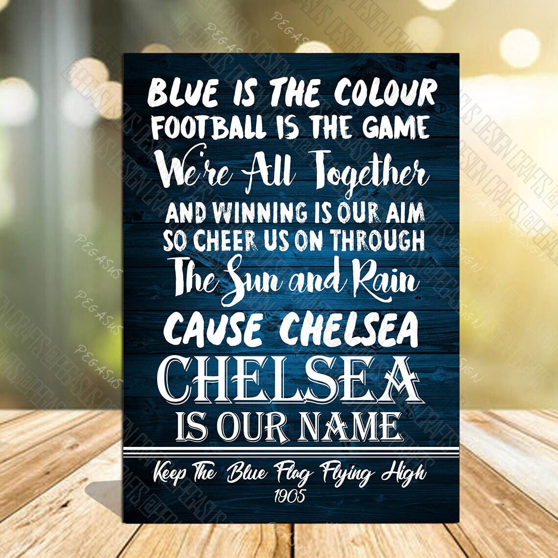 Chelsea Football Song Chant Blue is the Colour Chelsea Fan - Etsy