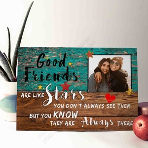 Personalised Best Friend Gift, Good Friends Like Stars, Friendship ...
