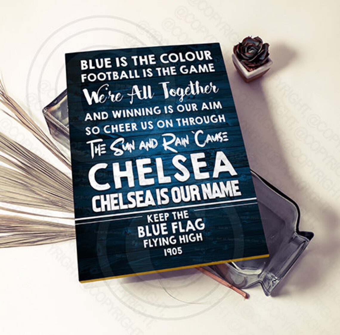 Chelsea Football Song Chant, Blue is the Colour, Chelsea Fan Gift ,keep ...