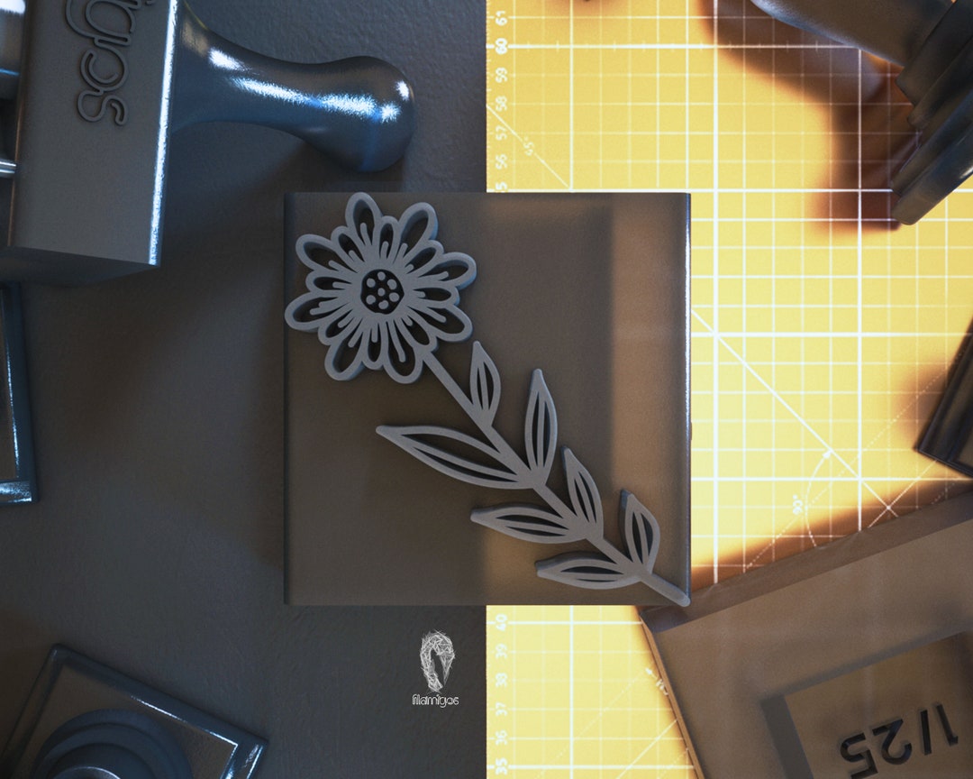 Floral Clay Stamps, Flower Polymer Clay Stamps, Botanical Clay Stamp ...