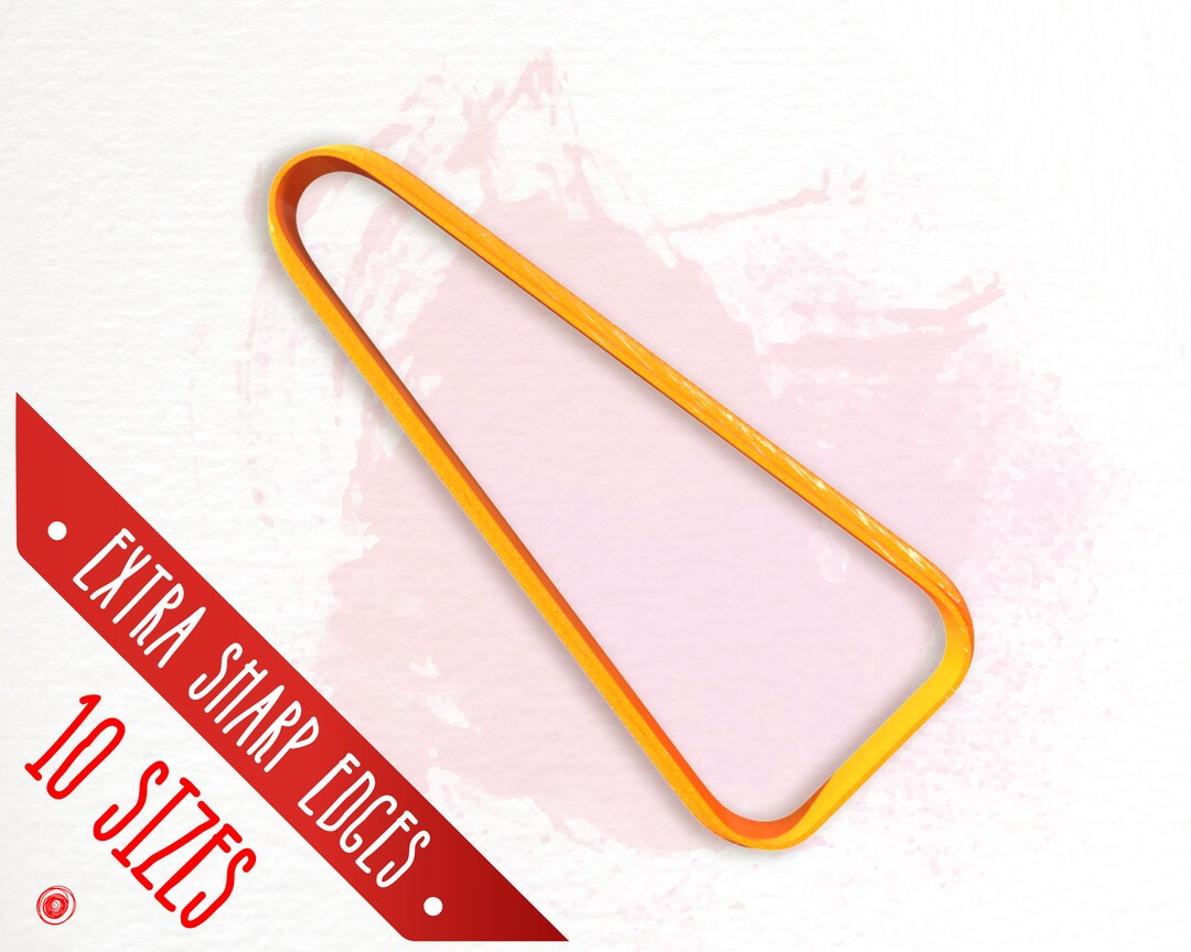 Organic Triangle Polymer Clay Cutter, Abstract Triangle Clay Cutter, Long Triangle Cutter, Round ...