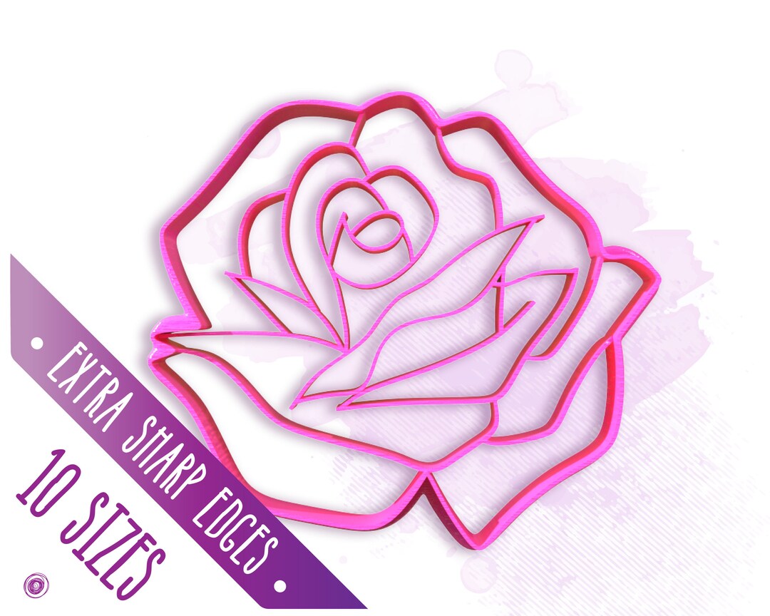 Shape Cutters / Flower Cookie Cutters / Rose / #FLW053 - Etsy