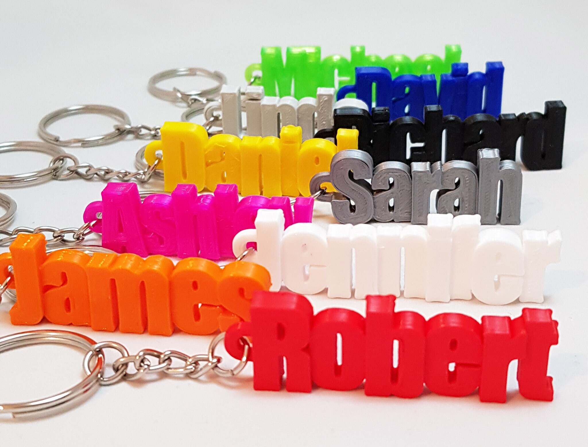 Name Keychains Personalized Name Keychain 3D Printed Name Etsy