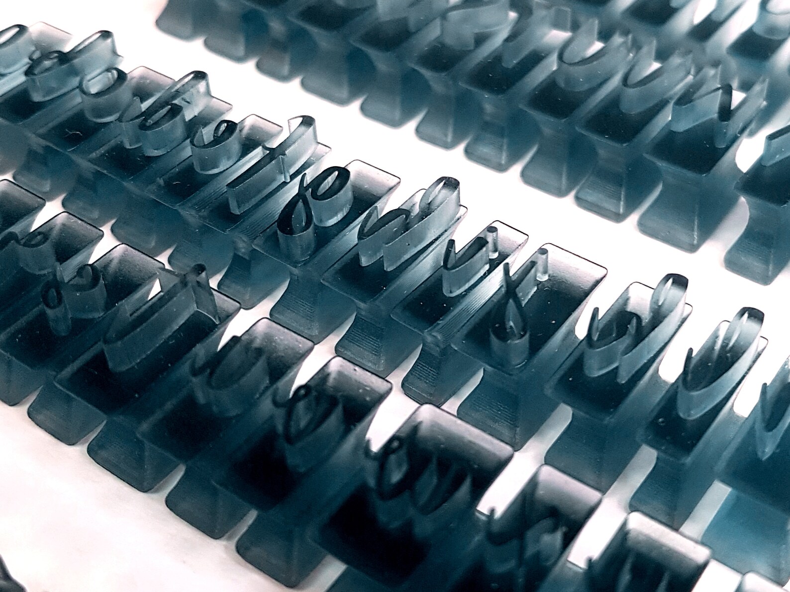 Alphabet Calligraphy Stamps Clay Embossers Mini Stamps - Etsy