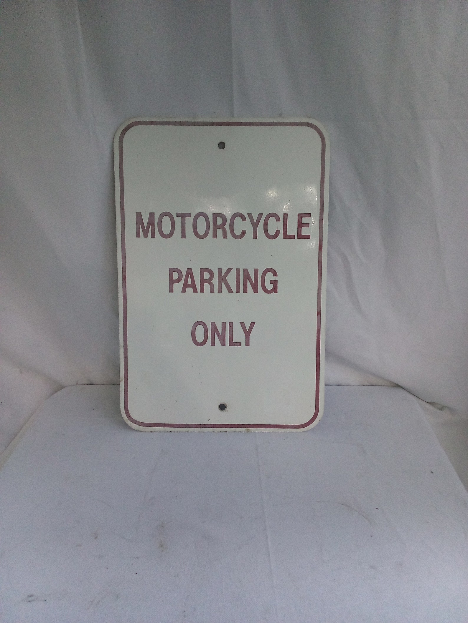 Vintage Motorcycle Parking Only Sign . 18 X 12 Rare Collectible Metal ...