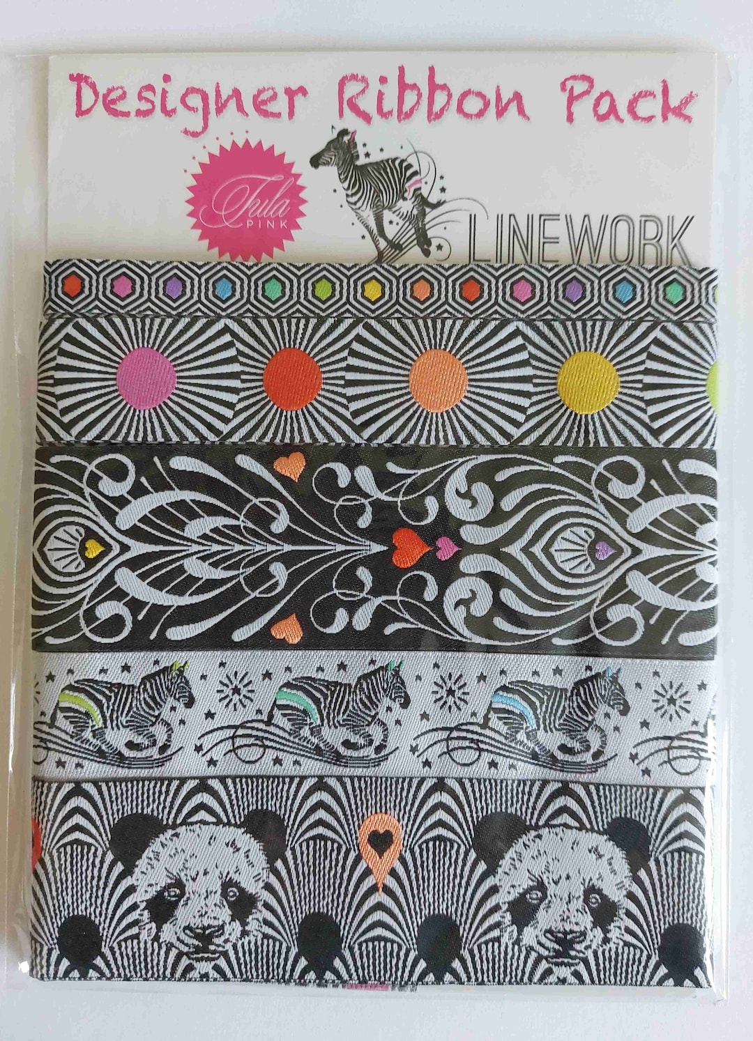 Tula Pink Linework Designer Ribbon Pack by Renaissance Ribbons - Etsy