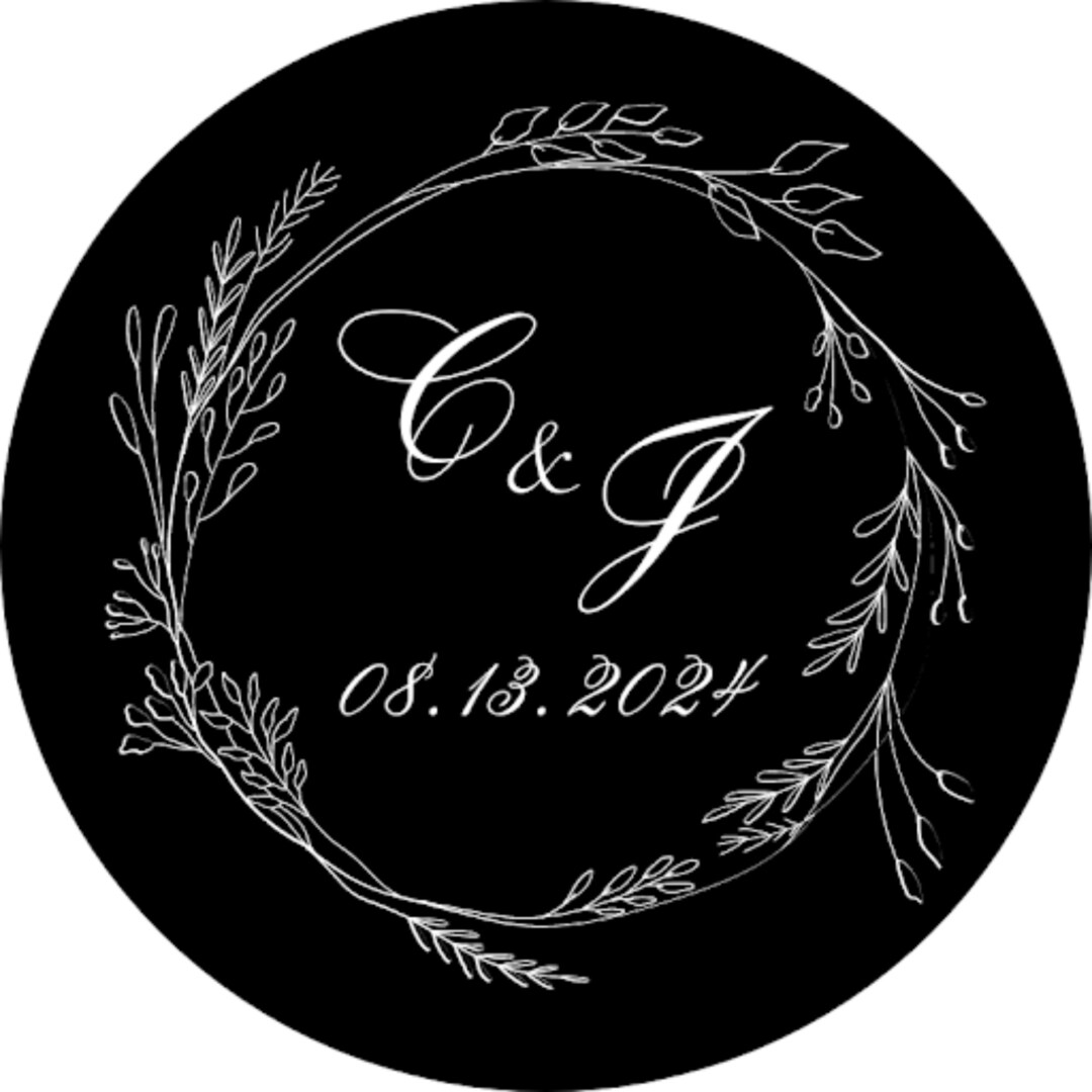 Wedding Monogram Template Gobo Design Digital Emailed File of Wedding ...