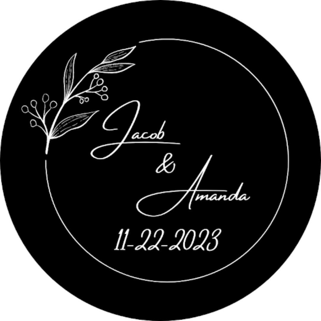 Wedding Monogram Template Gobo Design Digital Emailed File of Wedding ...
