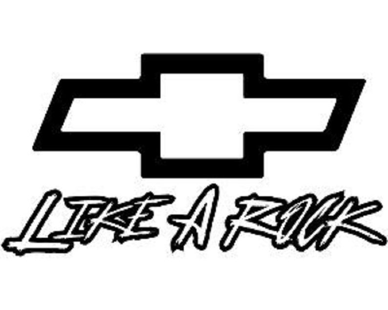 Like A Rock with chevy Emblem Vinyl Decal Window Sticker PICK | Etsy