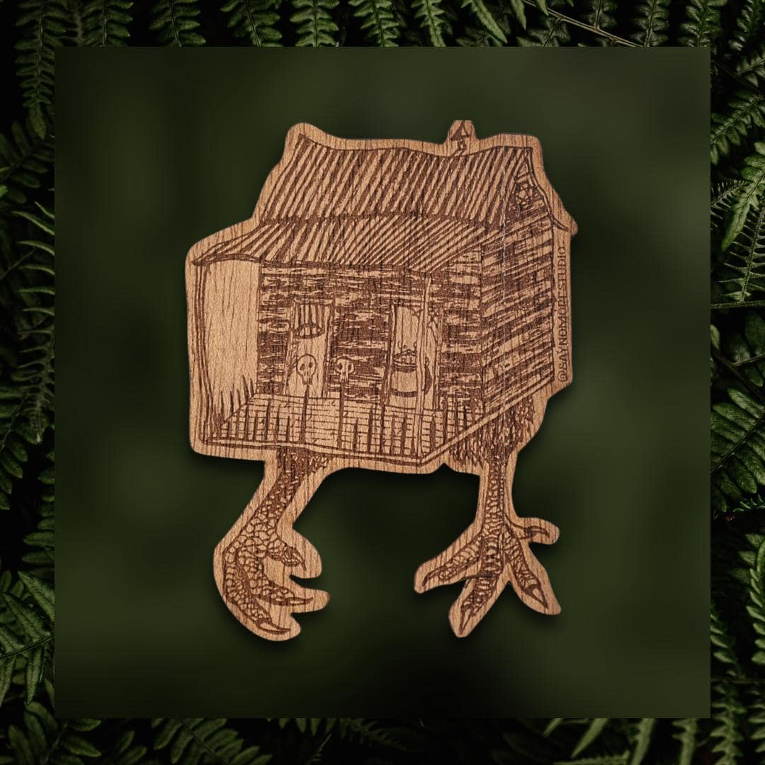Baba Yaga's Hut Sticker - Eco-friendly Wooden Sticker - Etsy
