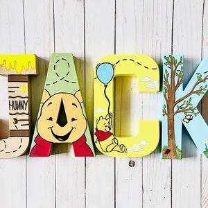 Winnie the Pooh Letters Winnie the Pooh Decorationsvintage - Etsy