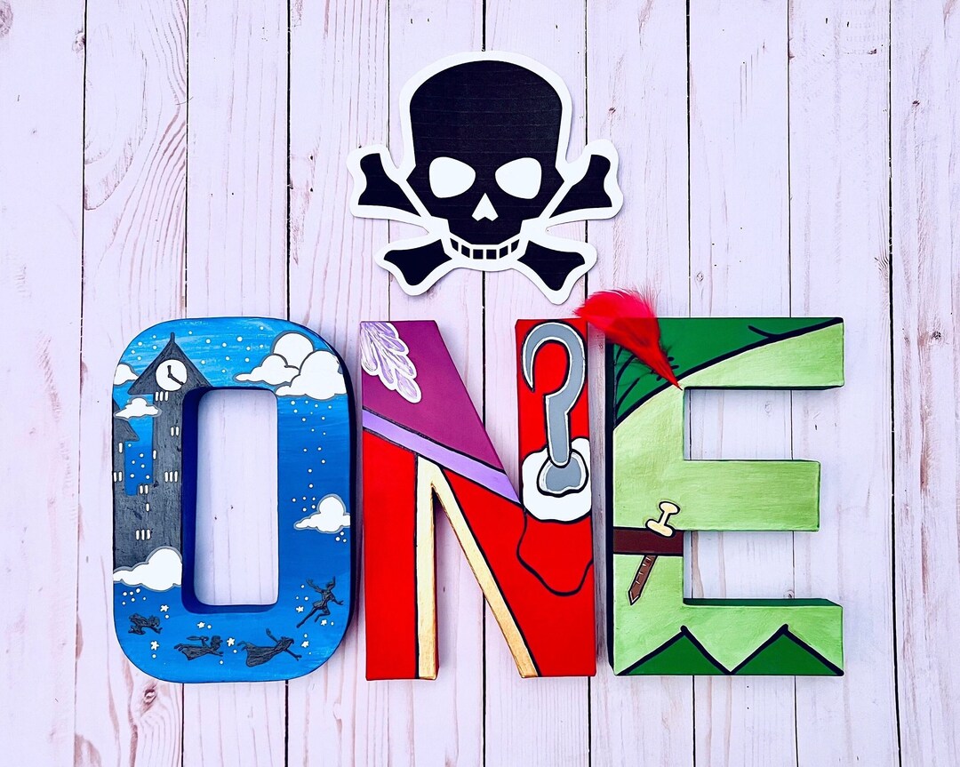 Peter Pan Letters, Peter Pan Birthday Decorations, Captain Hook Boy ...