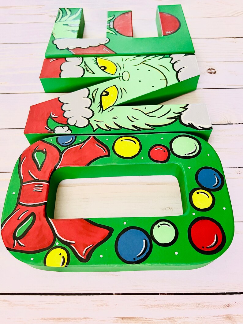 Grinch Letters, Grinch First Birthday, Christmas Decorations, Grinchmas ...