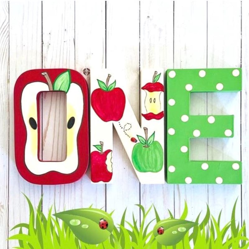 Apple First Birthday - Etsy