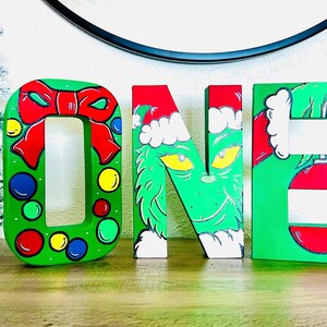 Grinch Letters, Grinch First Birthday, Christmas Decorations, Grinchmas ...