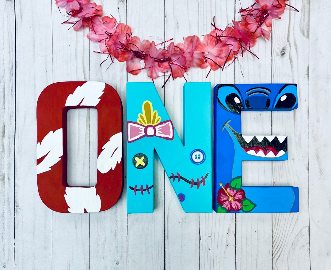 Lilo & Stitch Letters LILO and Stitch Decorations Luau - Etsy Israel