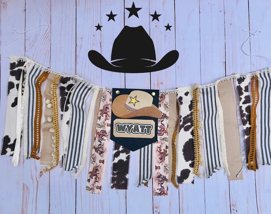 My First Rodeo Banner, Cowboy Highchair Banner, How the West Was ONE ...