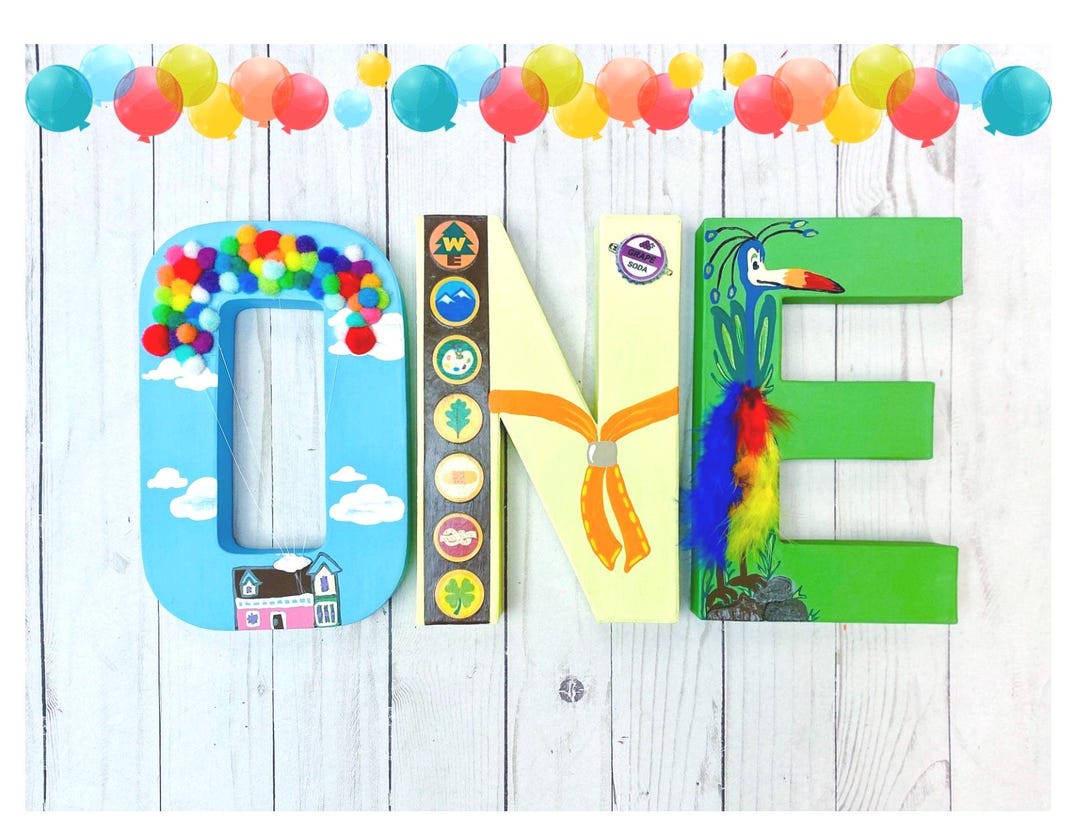 UP Movie Letters, up Pixar, up Birthday Party Decorations,up Movie Baby ...