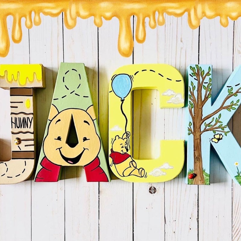 Winnie Pooh Letters - Etsy