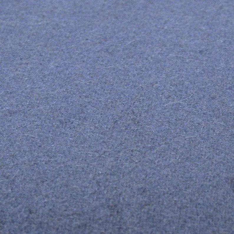 Melton felted wool fabric light blue | Etsy