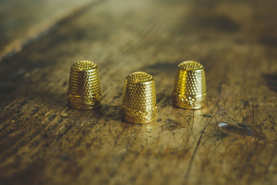 Antique Style Thimble- Gold - Etsy