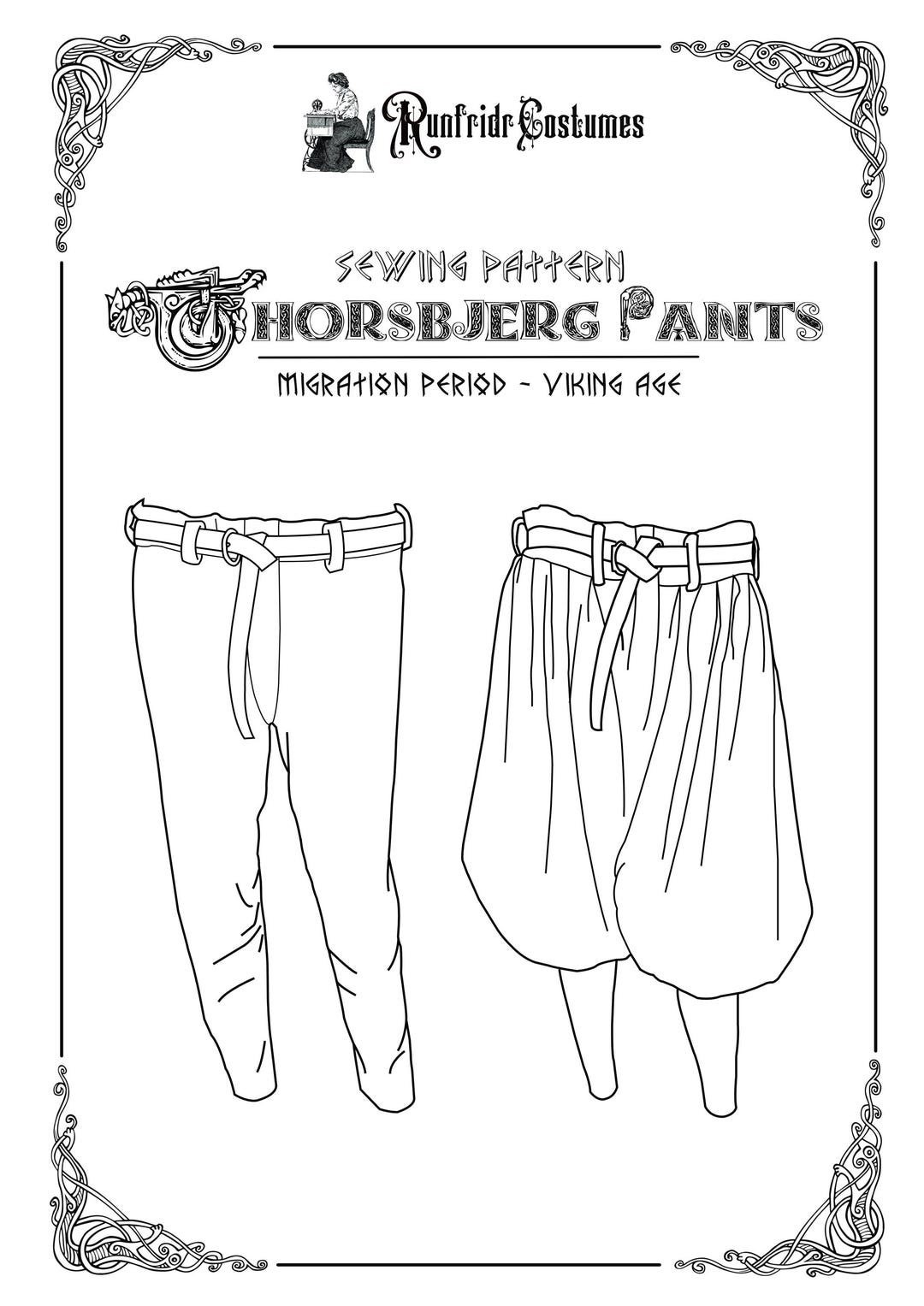 DIGITAL Runfridr Sewing Pattern- Thorsberg Viking Age Pants - Etsy