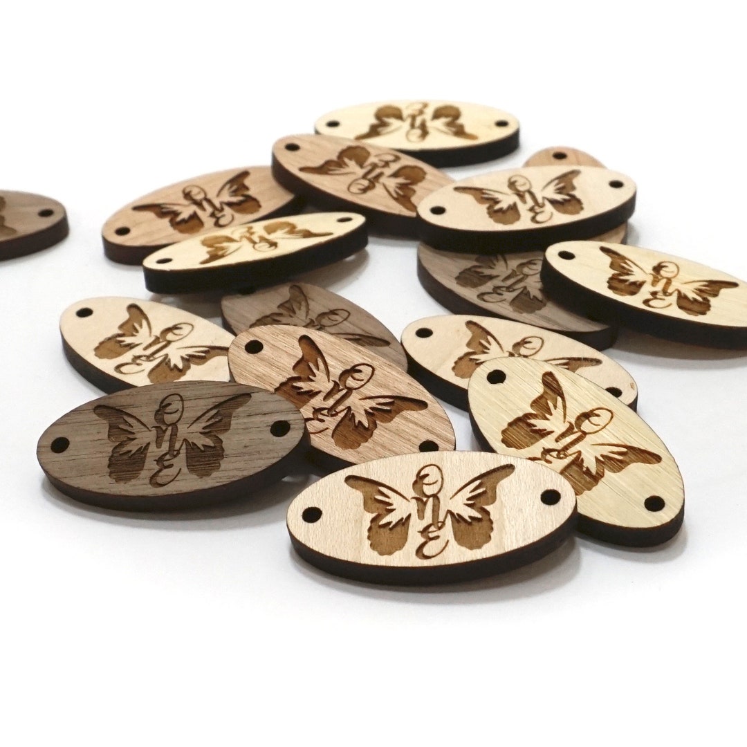 Custom Oval Shape Wood Tags 1.5 X 0.75 Inch Two Holes Oval Wood Tag ...