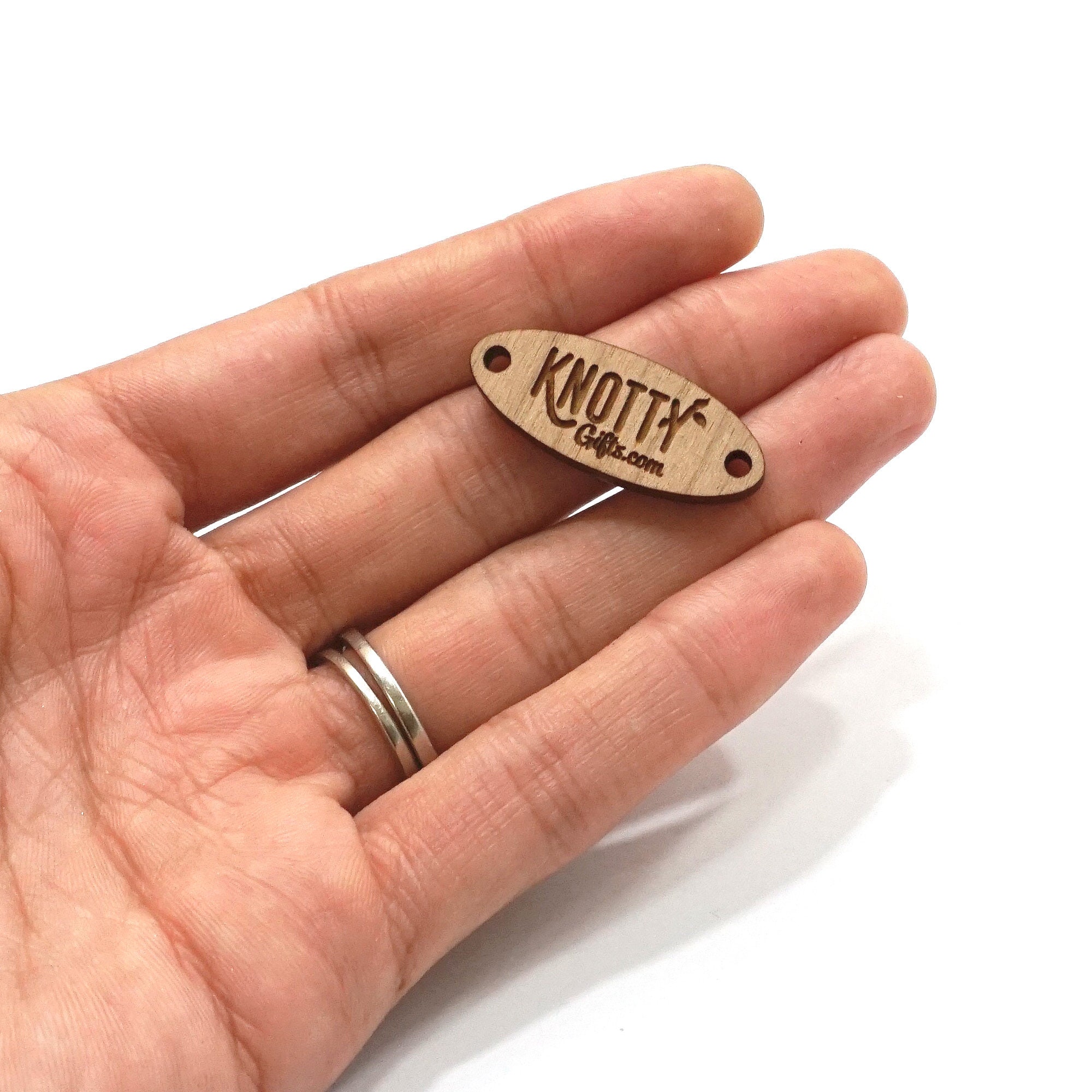 Custom Oval Shape Wood Tags 1.25 x 0.5 inch Two holes Oval | Etsy