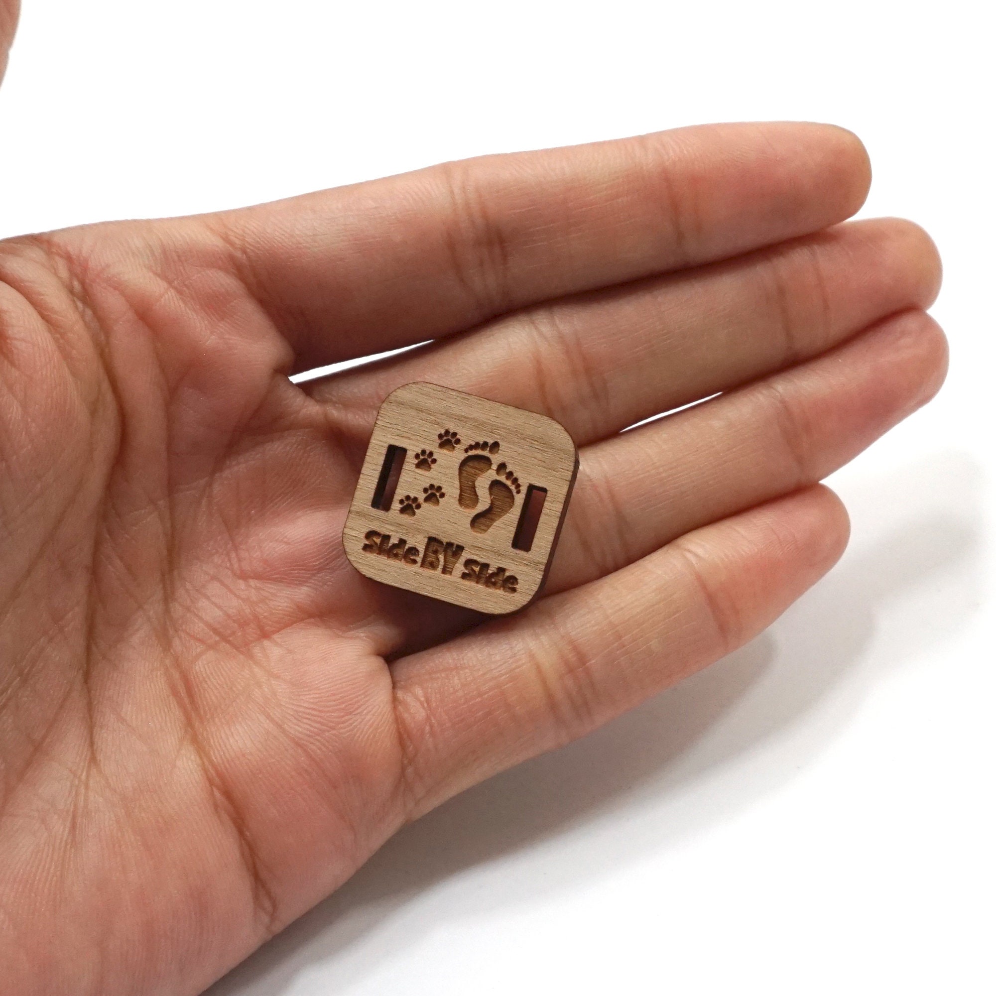 Custom Square Wood Buttons .85 X .85 Inch Rounded Corners Side | Etsy