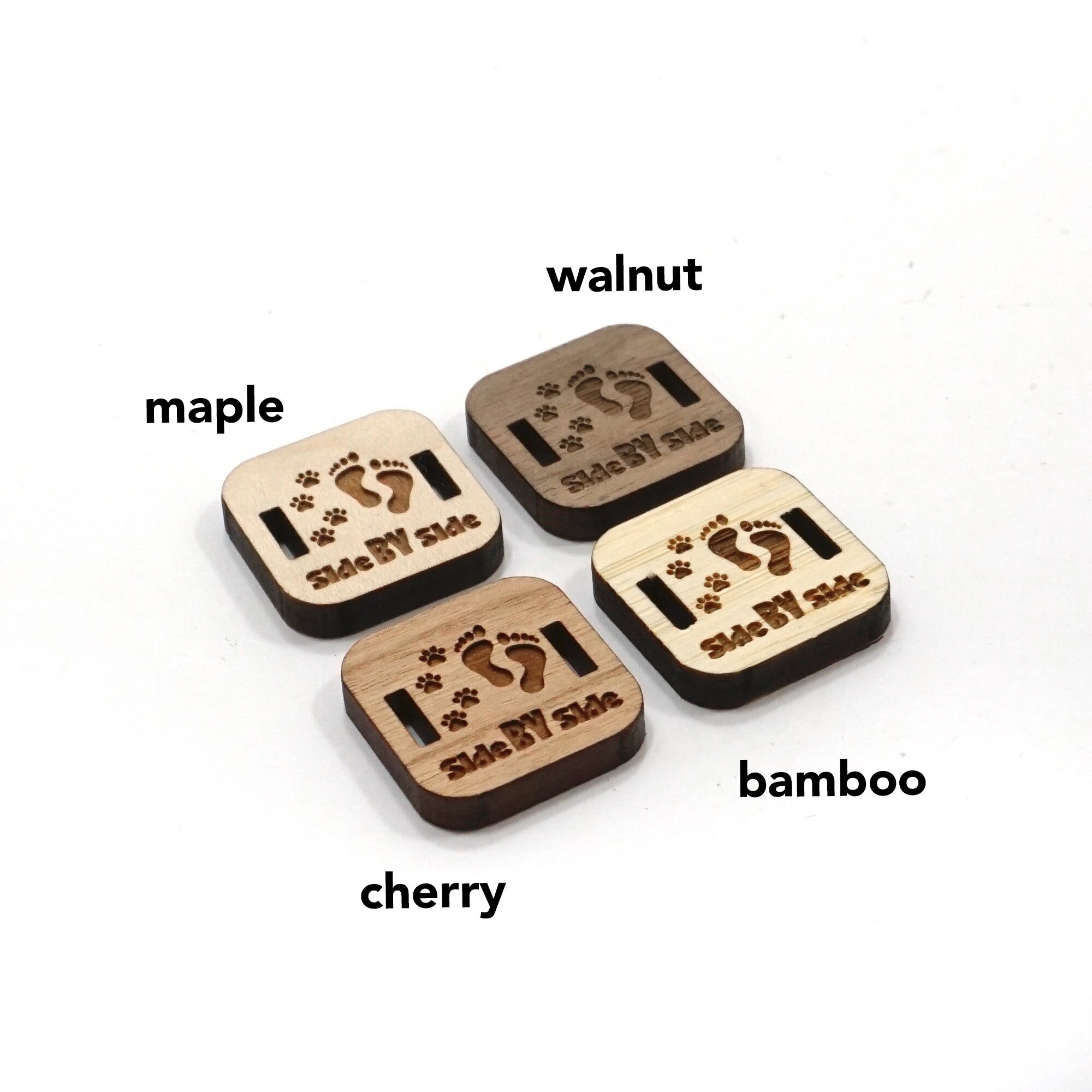 Custom Square Wood Buttons .85 X .85 Inch Rounded Corners Side | Etsy