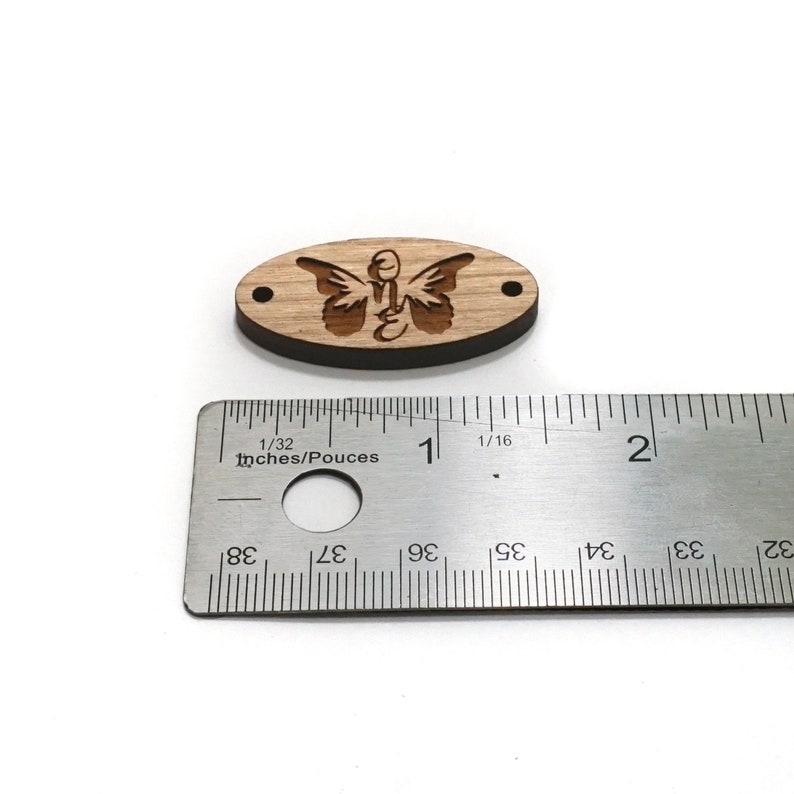 Custom Oval Shape Wood Tags 1.5 x 0.75 inch Two holes Oval | Etsy