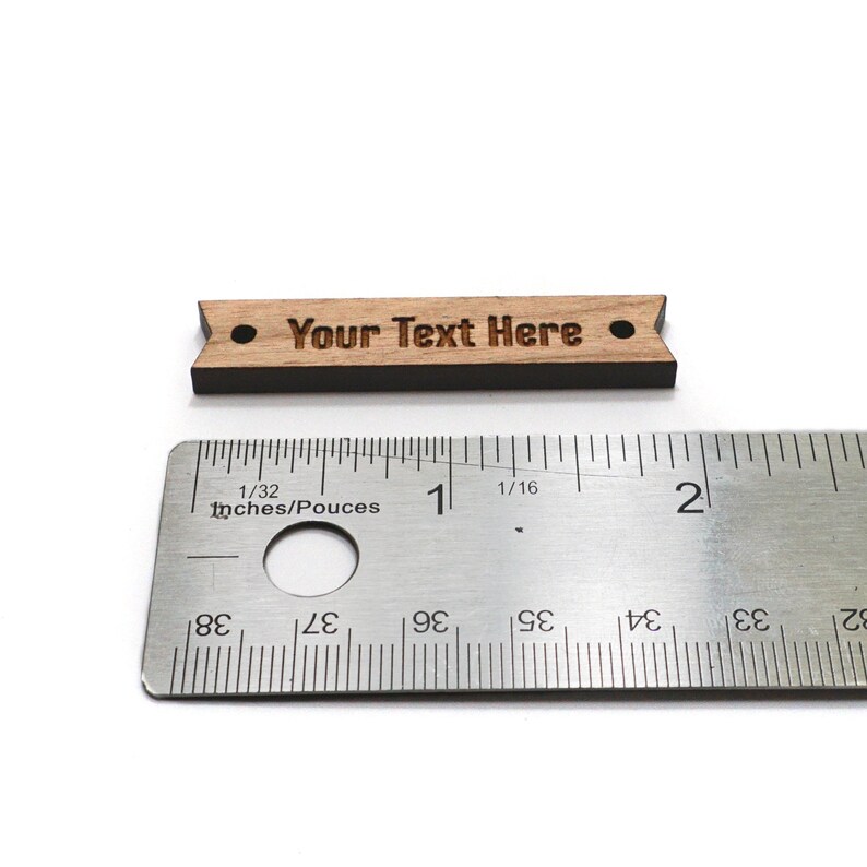 Custom Banner Flag Wood Tags 2 x 0.4 inch Two holes Wooden | Etsy