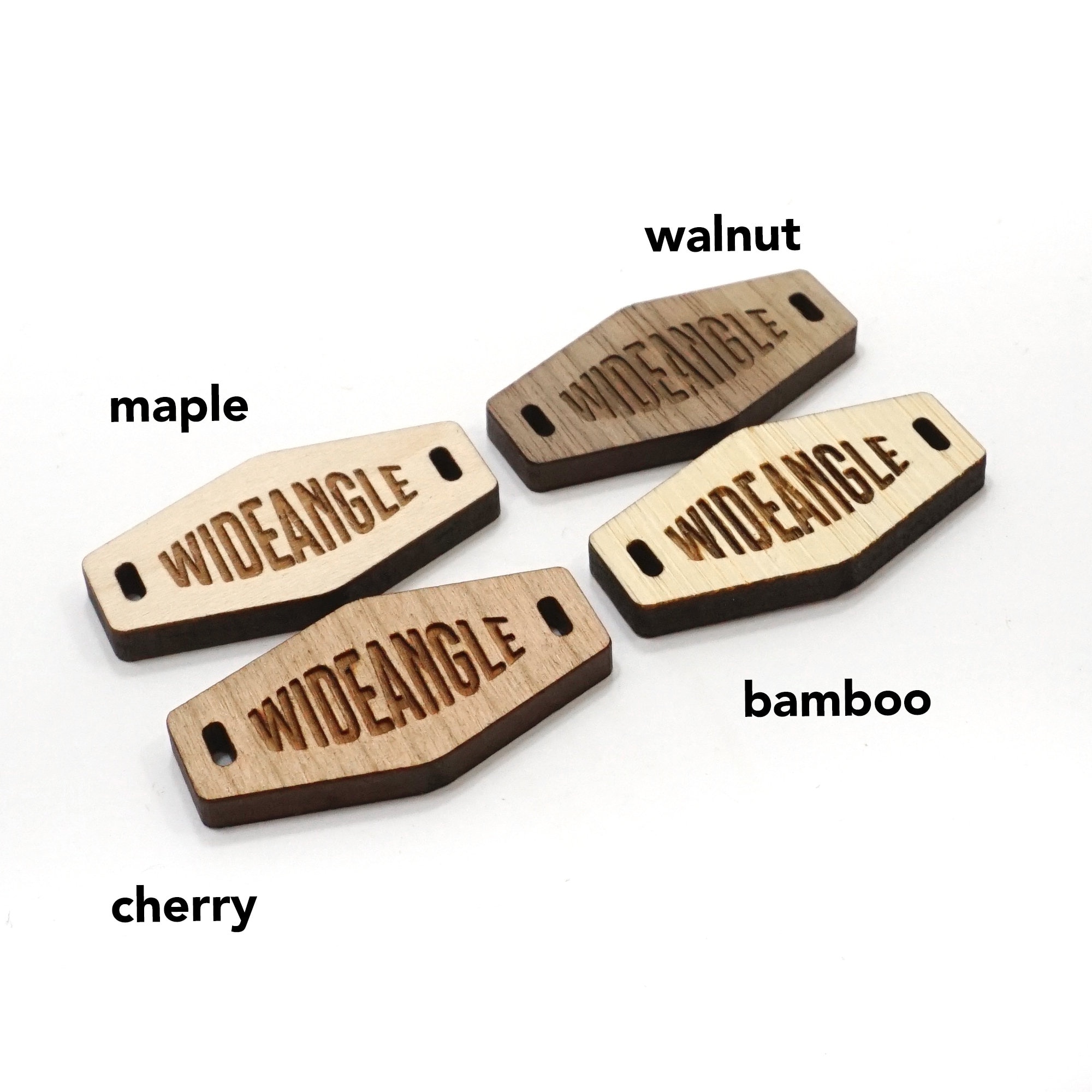 Custom Shape Wood Tags 1.5 x 0.79 inch side slit holes Wooden | Etsy