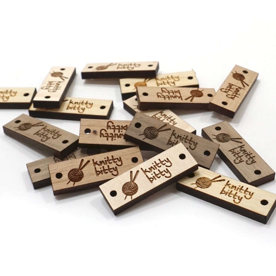 Custom Rectangle Wood Tags 1.5 X 0.5 Inch Round Holes Custom Wood Tag ...