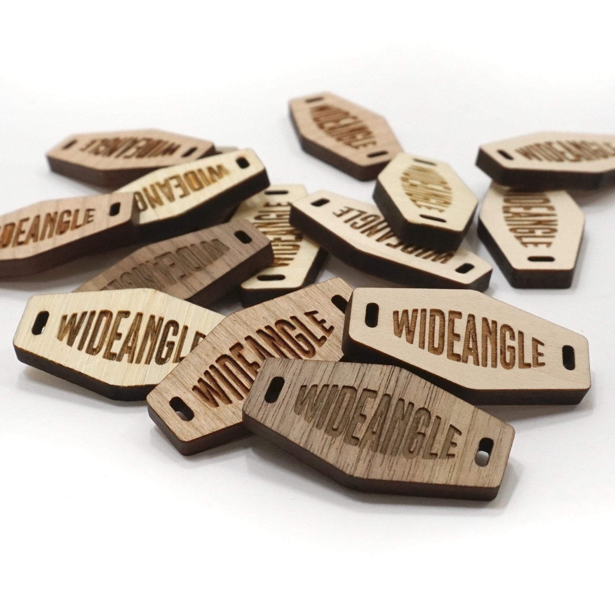 Custom Shape Wood Tags 1.5 x 0.79 inch side slit holes Wooden | Etsy