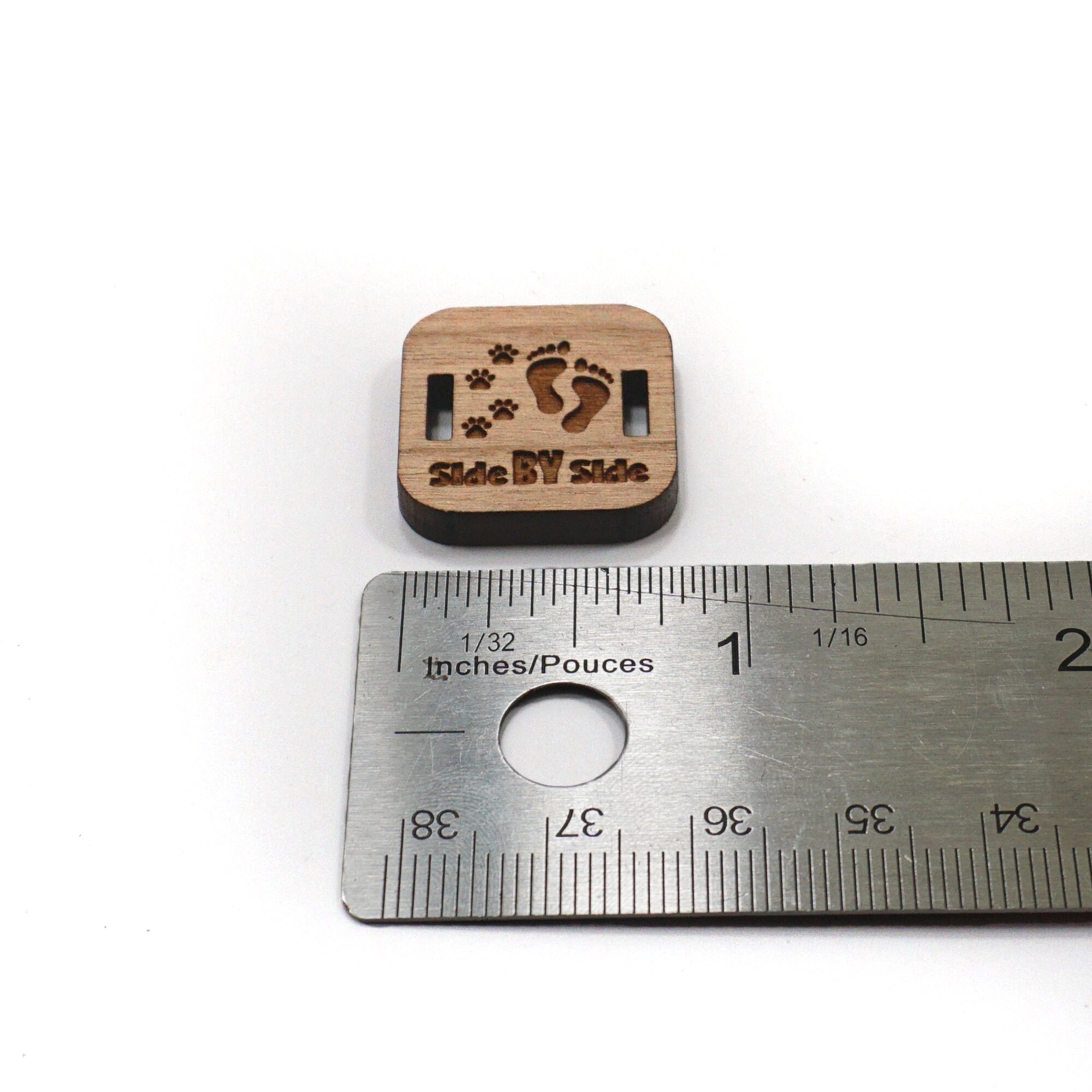 Custom Square Wood Buttons .85 X .85 Inch Rounded Corners Side | Etsy