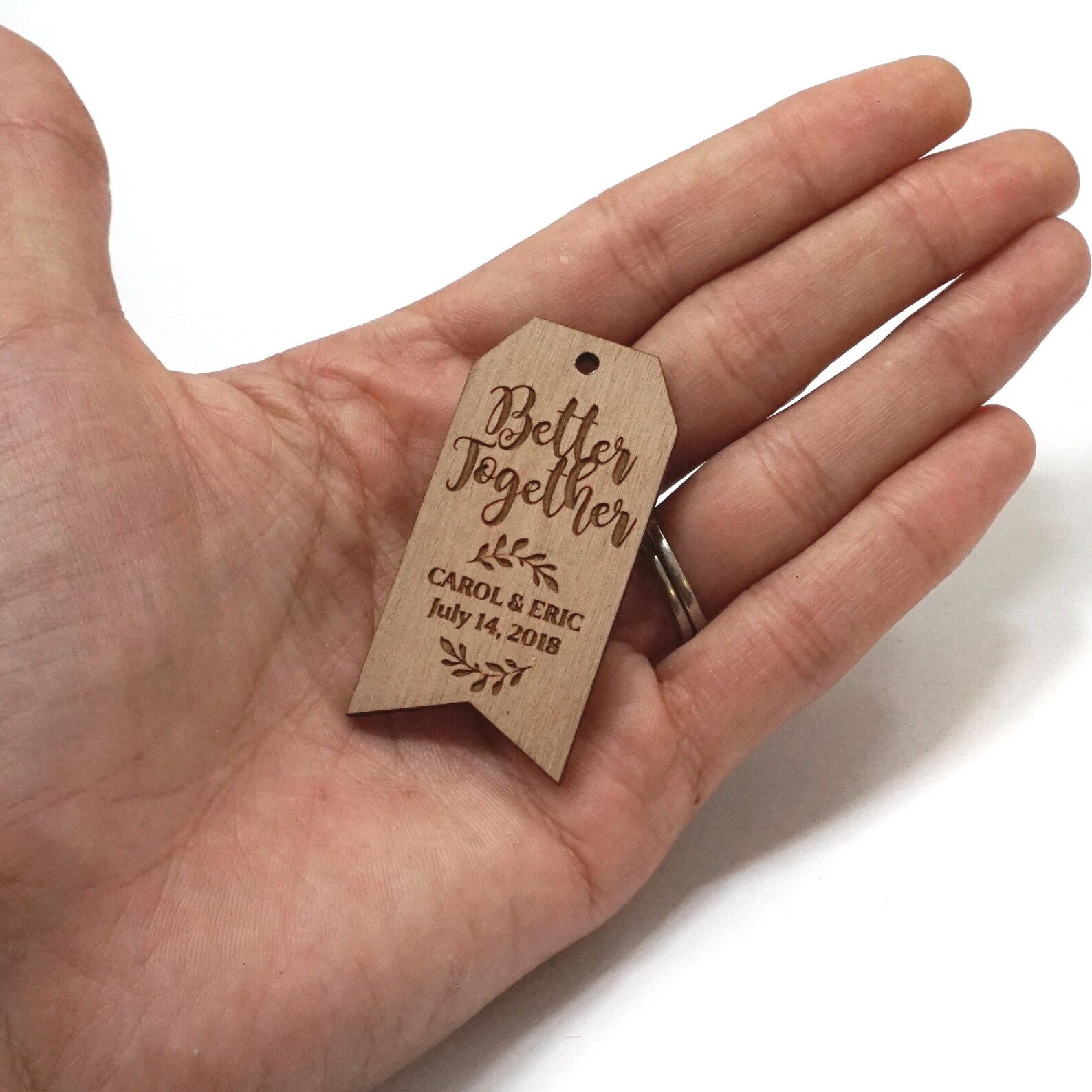 Custom Favour Tag Banner Shape Wood Tags 1 X 2 Inch Wedding - Etsy