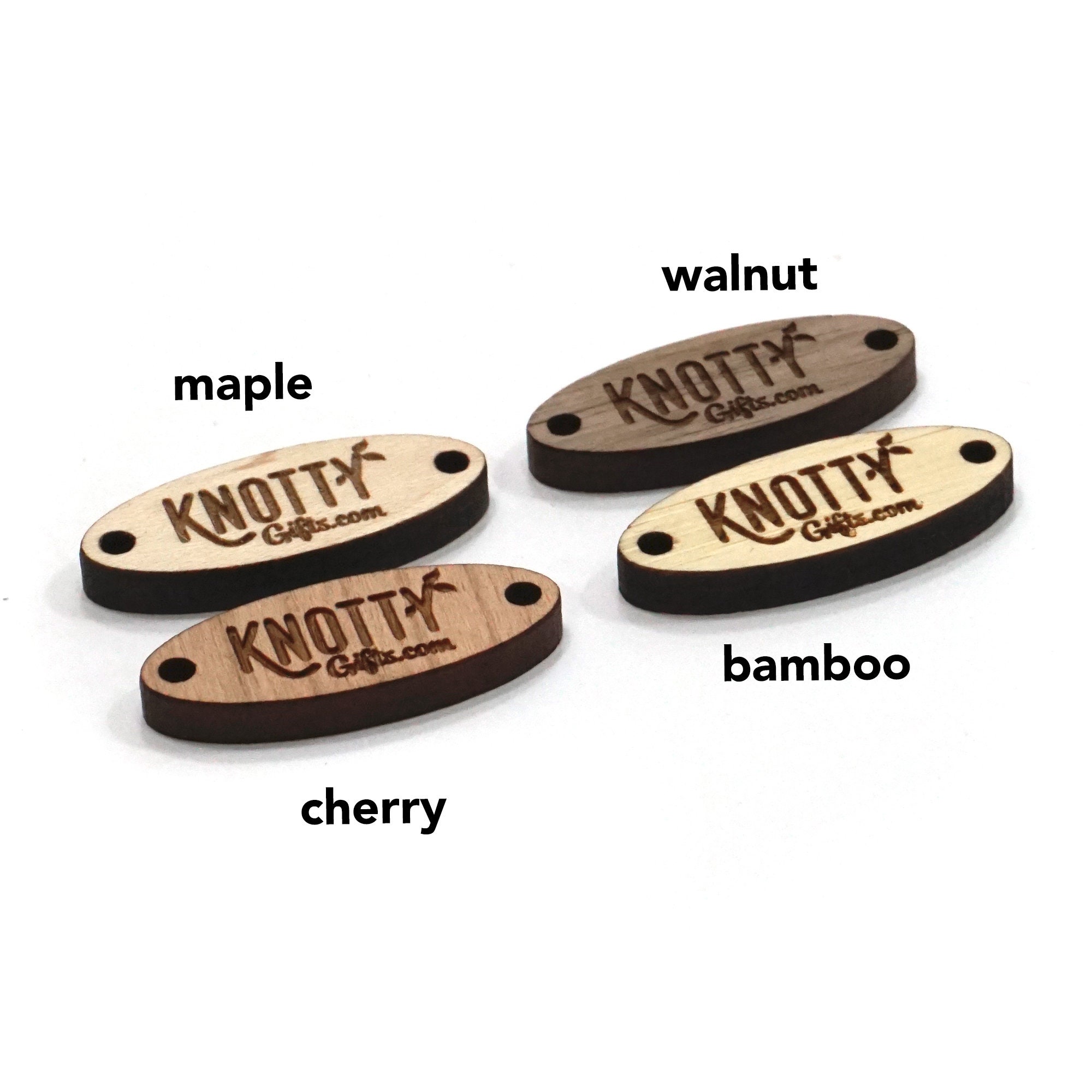 Custom Oval Shape Wood Tags 1.25 x 0.5 inch Two holes Oval | Etsy