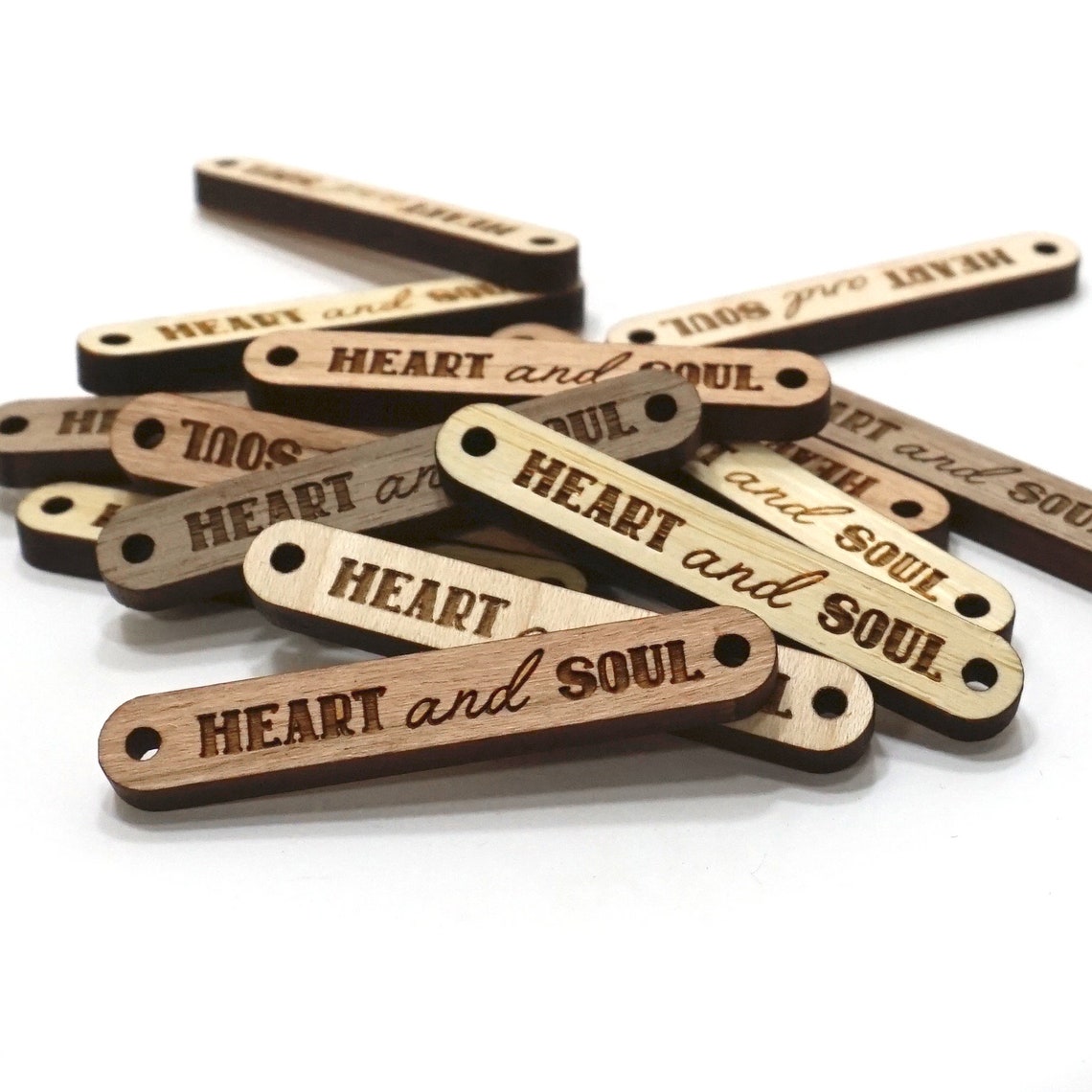 Custom Rounded Corner Rectangle Wood Tags 2 X 0.3 Inch Two - Etsy