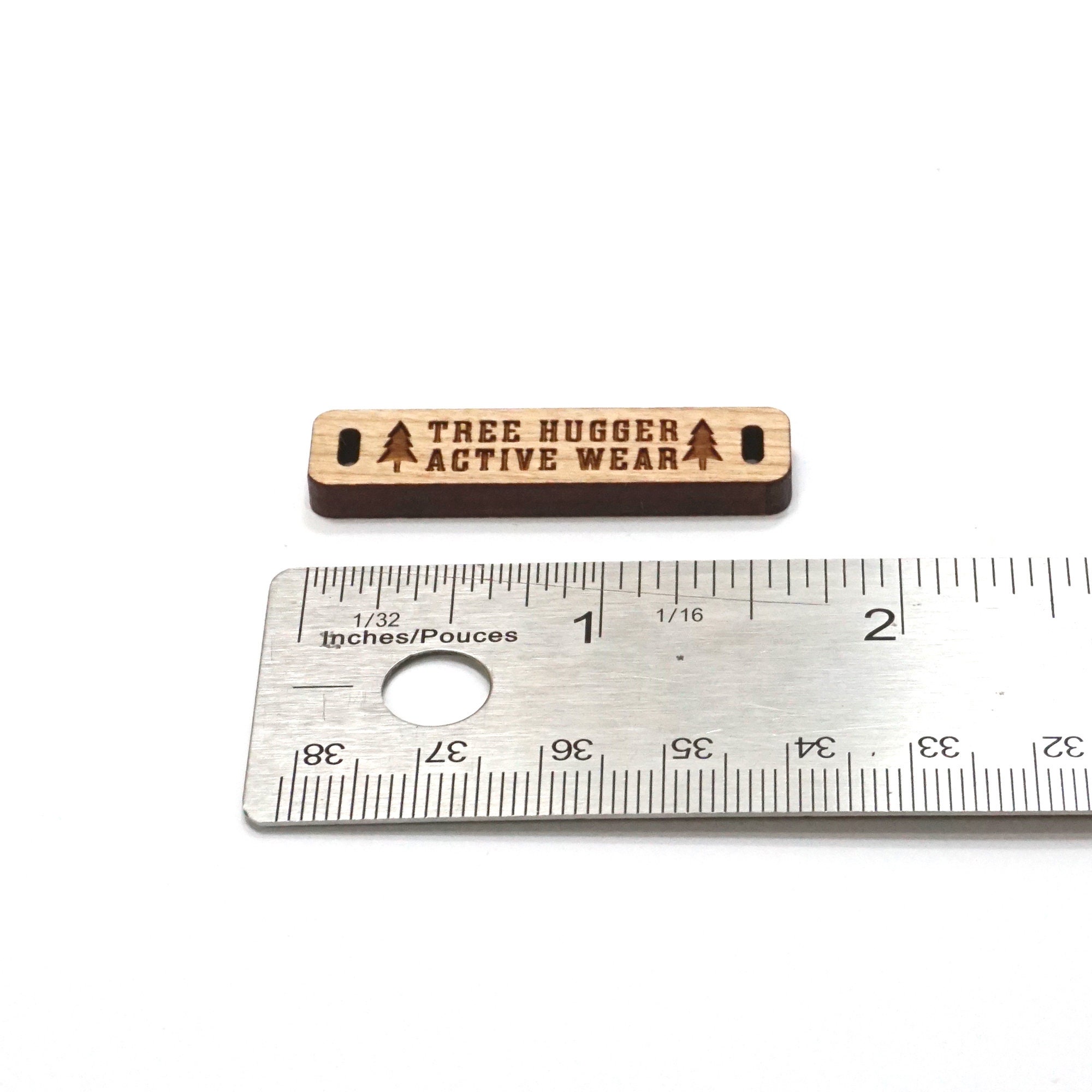 Custom Rectangle Wood Tags 1.67 x .4 inch Side Slit holes | Etsy