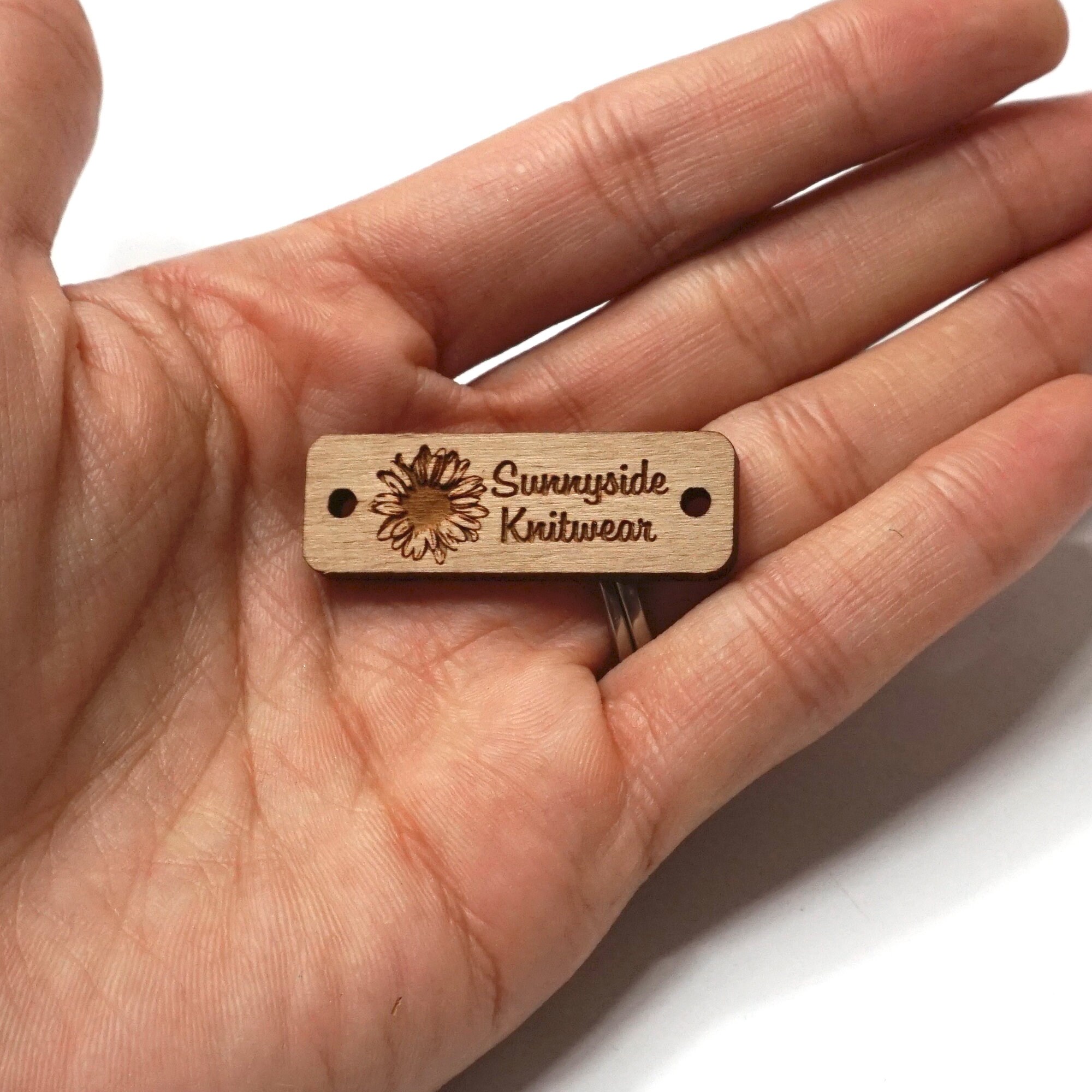 Custom Wood Tags 1.5 X 0.5 Inch Round Holes Custom Rounded | Etsy