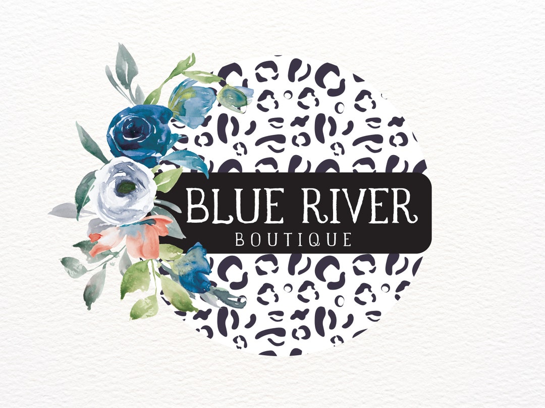 Cheetah Print Logo, Round Logo, Stamp Logo, Boutique Logo, Custom Logo ...