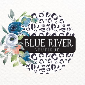 Cheetah Print Logo, Round Logo, Stamp Logo, Boutique Logo, Custom Logo ...