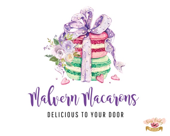 Stationery Design & Templates Fancy Cookies Logo Colorful Macaron Shop ...