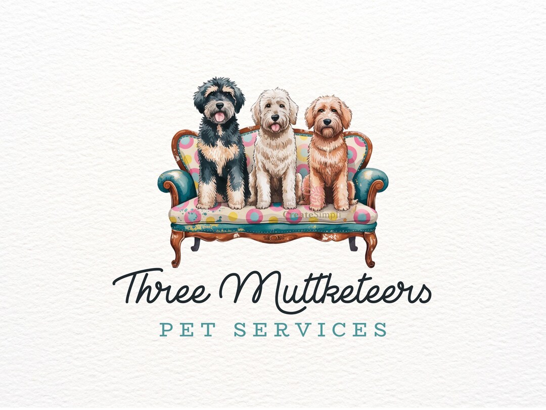 Custom Dog Logo, Labradoodle Puppy, Grooming Table, Pet Salon Logo, Pet ...