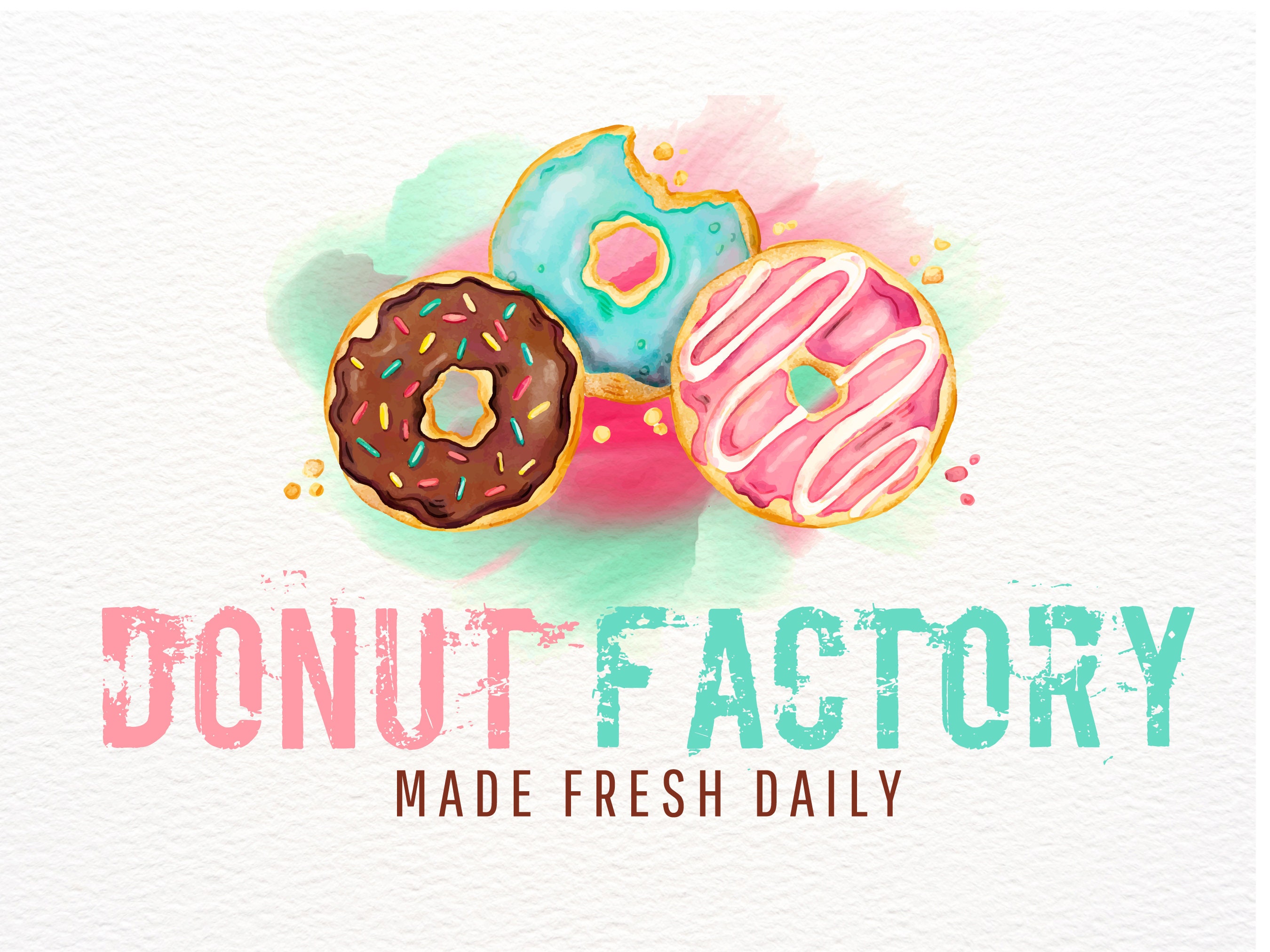 Donut Store Logo Donut Logo Doughnut Logo Bakery Logo Sweet Logo Treat