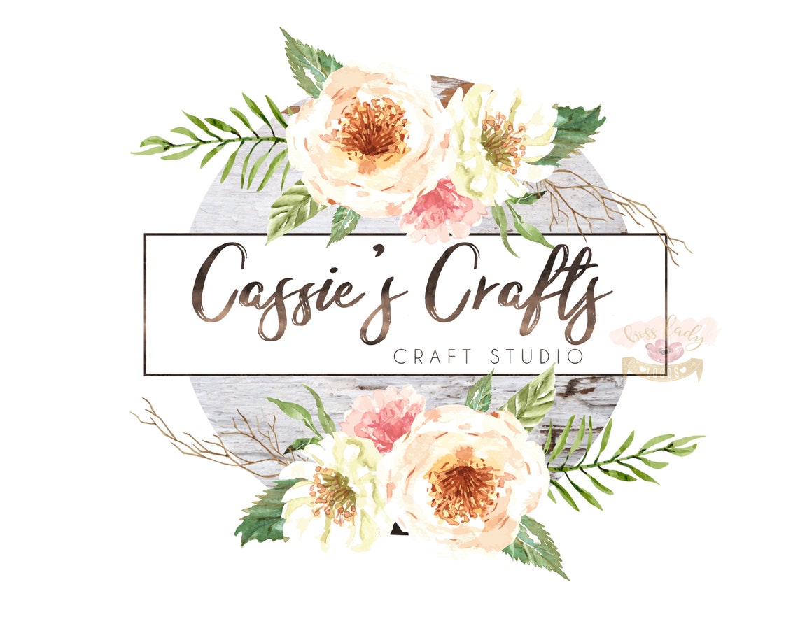 Crafting Logo Barnwood Craft Logo Design Crafty Logo | Etsy