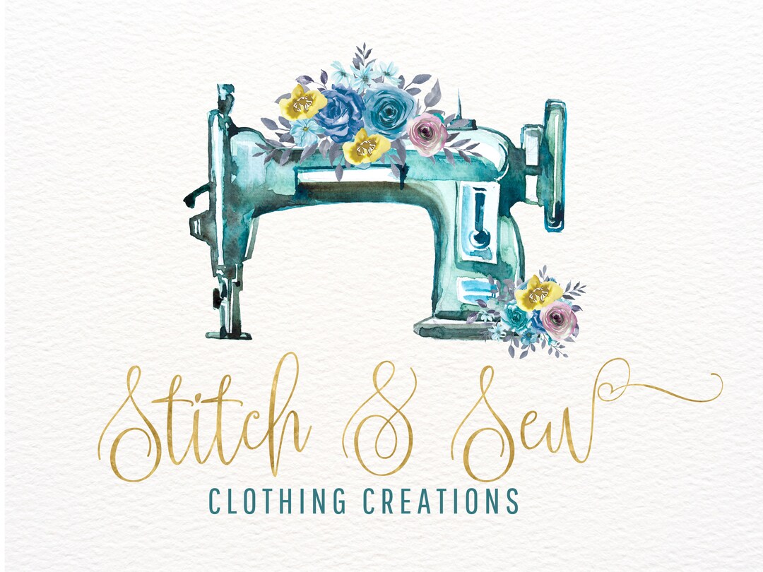 Custom Boutique Logo, Clothing Store Logo, Sewing Machine Logo, Hand ...