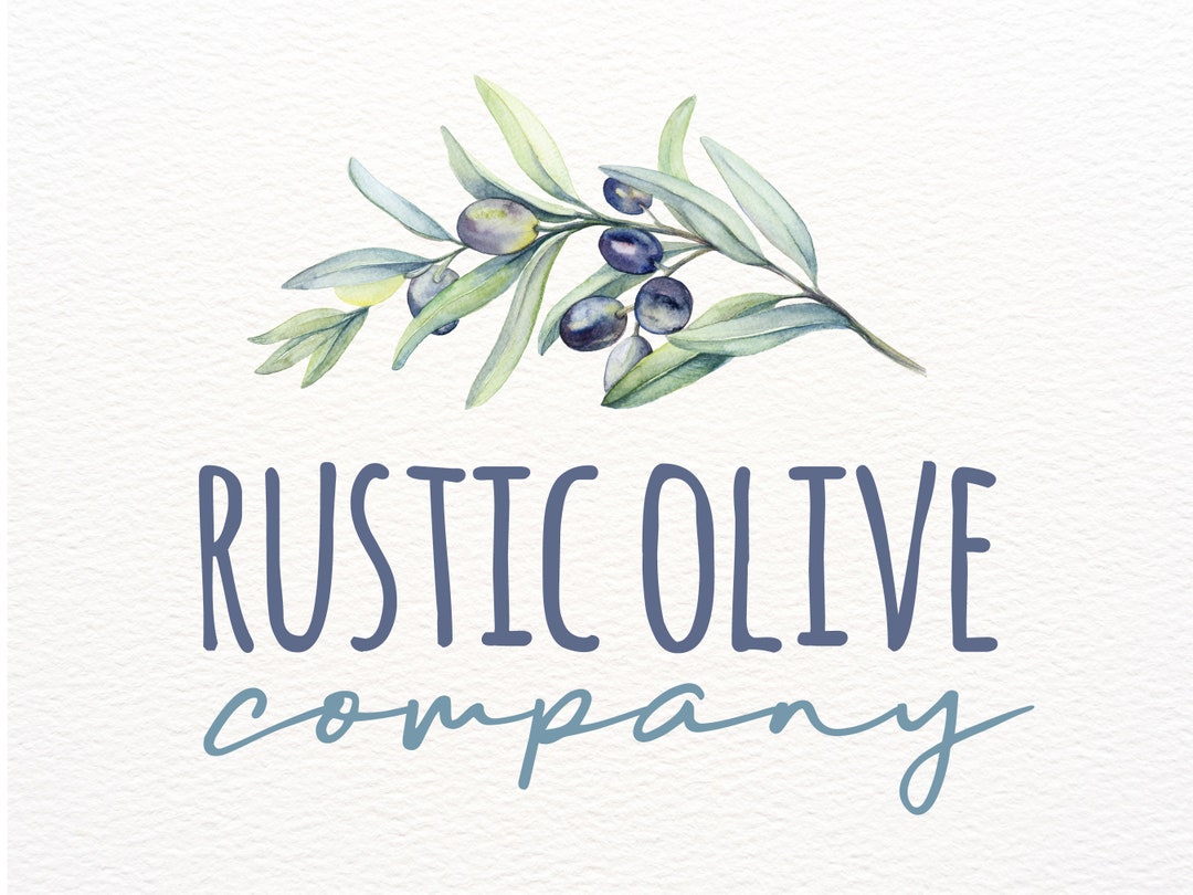 Olive Logo, Charcuterie Logo, Watercolor Logo, Food Logos, Custom Logo ...